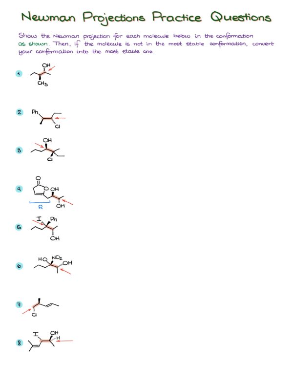 Newman Projections Practice Questions — Organic Chemistry Tutor