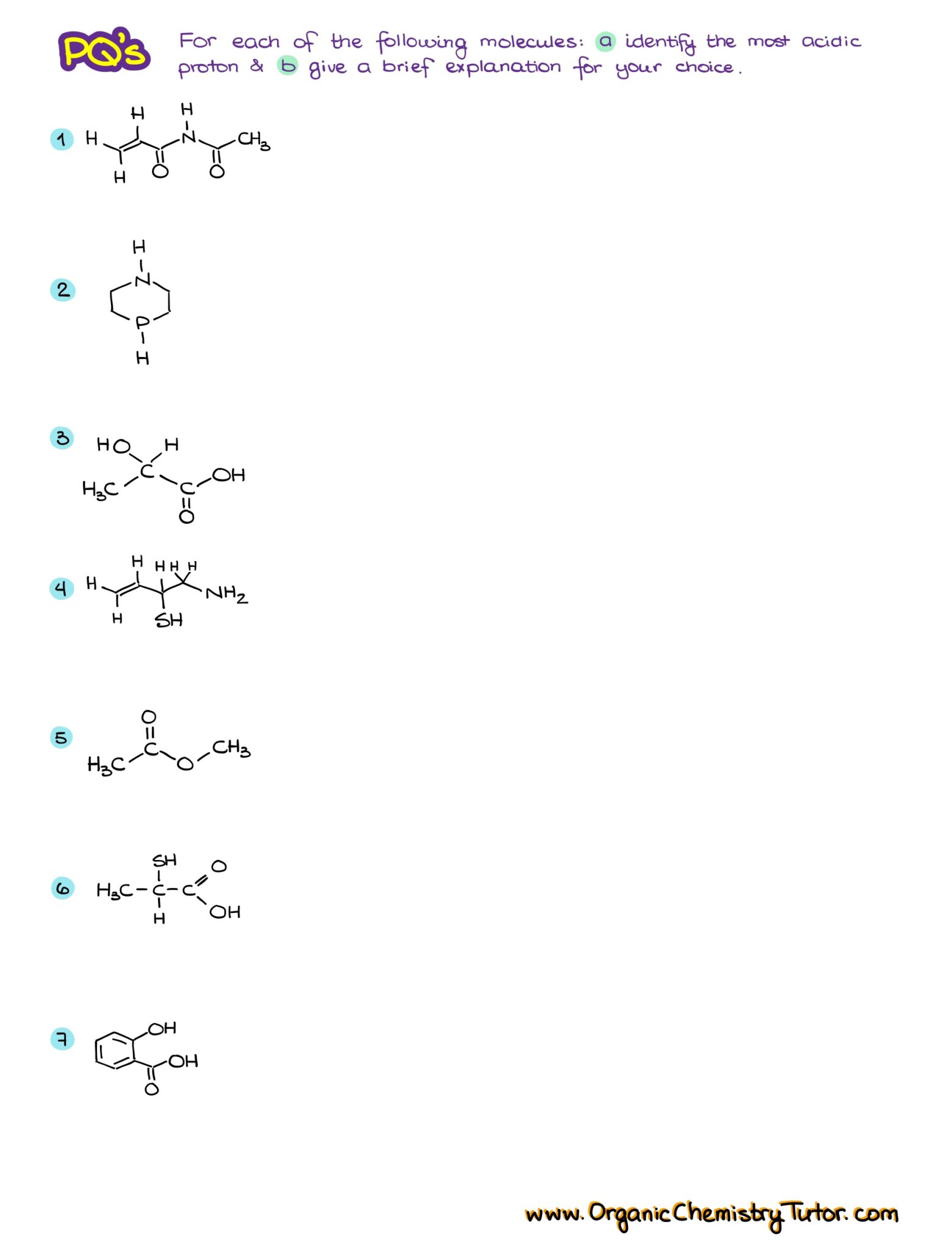 How to Find the Most Acidic Proton in a Molecule — Organic Chemistry Tutor