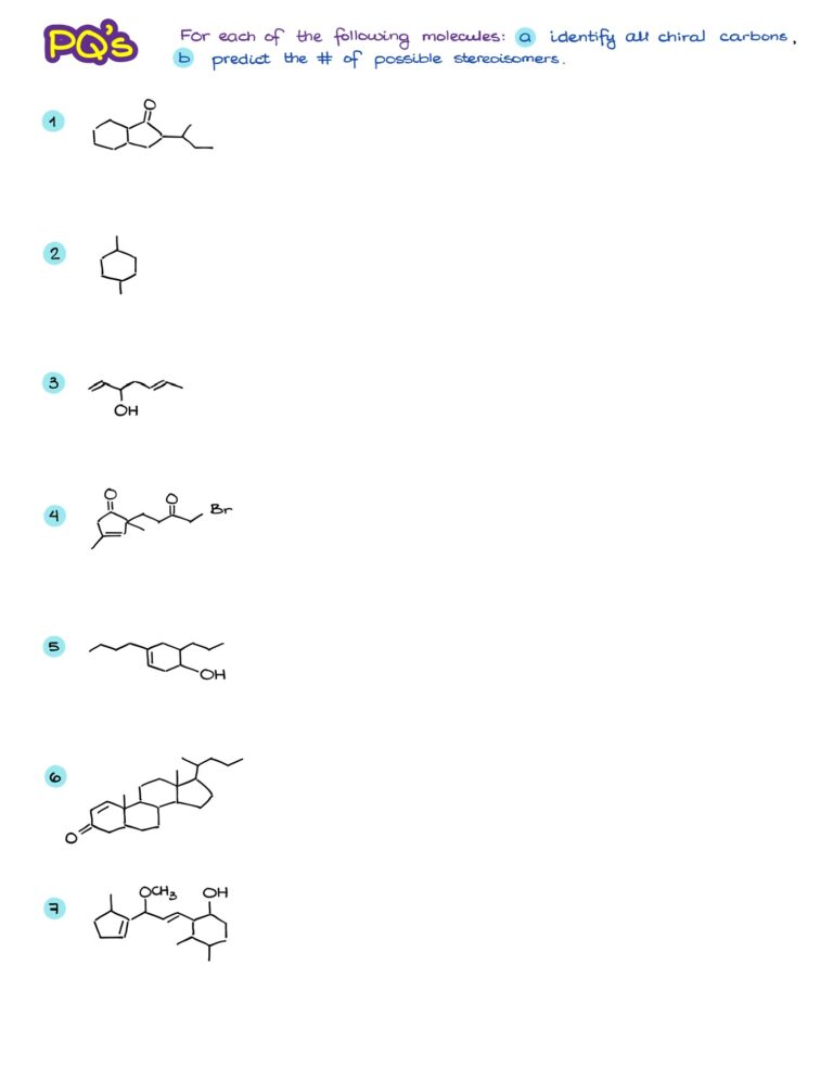 How to Identify Chiral Atoms, Chiral Molecules, and Meso Compounds ...