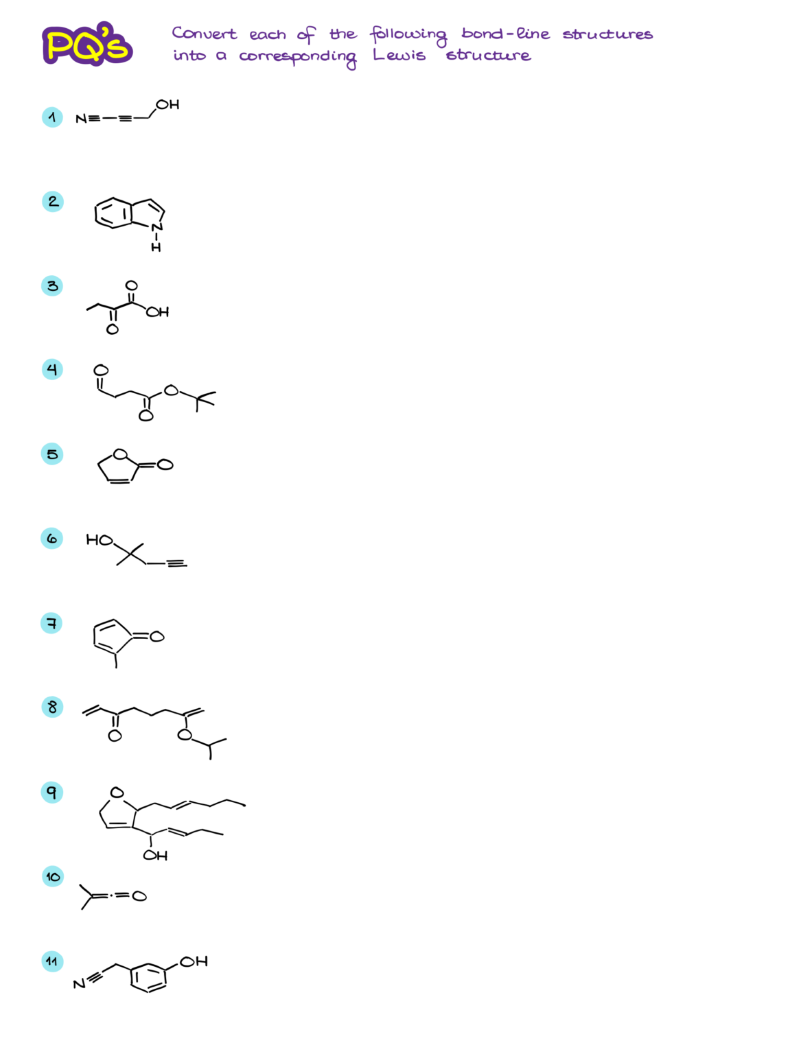 Bond-Line Structures Workbook — Organic Chemistry Tutor Bond-Line Structures Workbook — Organic Chemistry Tutor