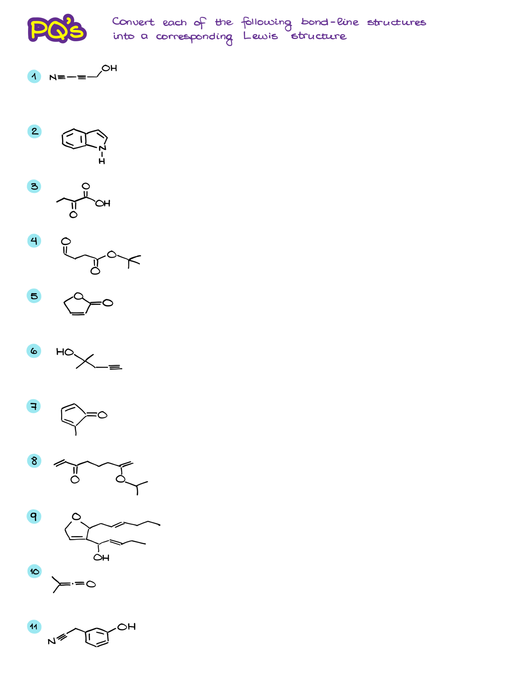 Bond-Line Structures Workbook — Organic Chemistry Tutor