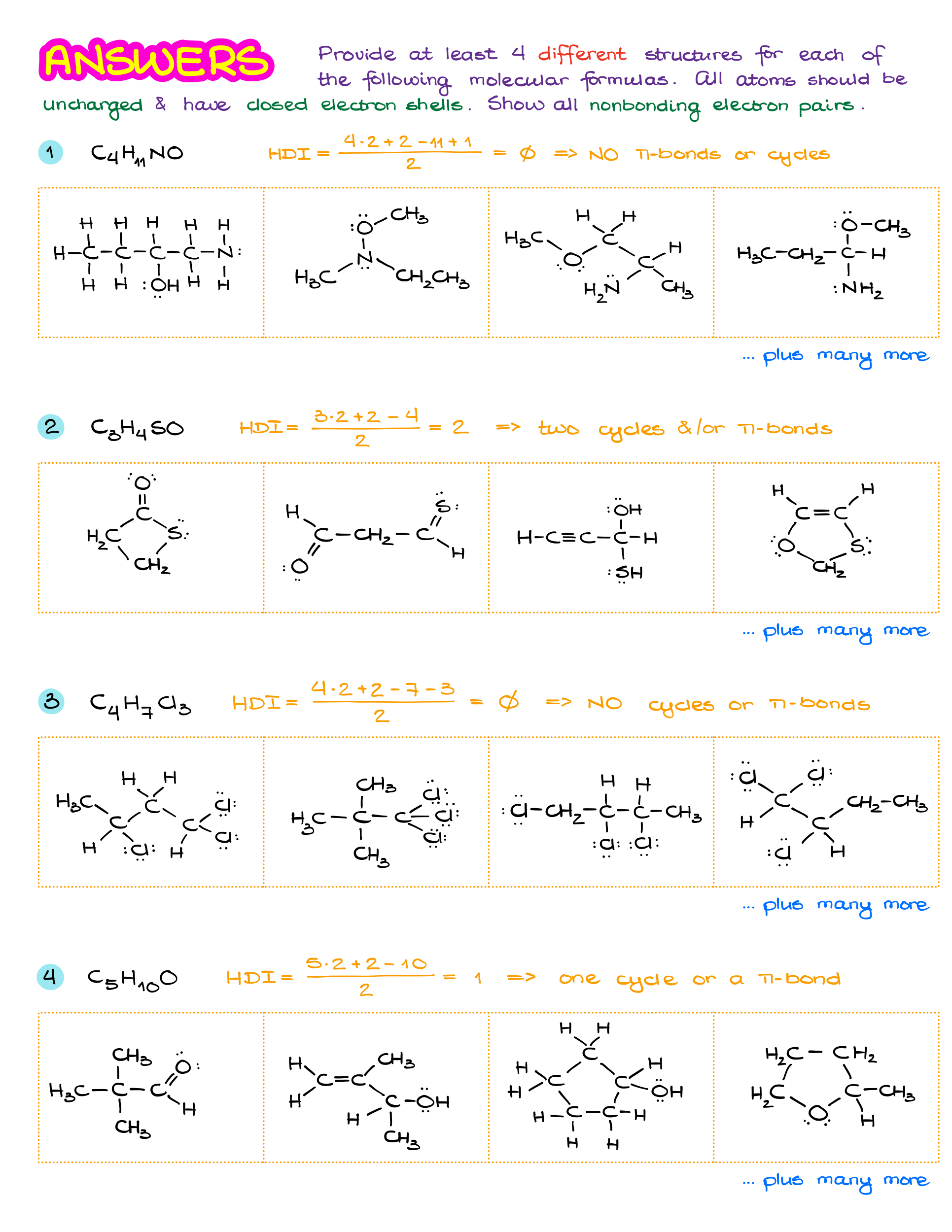 Constitutional Structural Isomers Workbook [answers] — Organic Chemistry Tutor