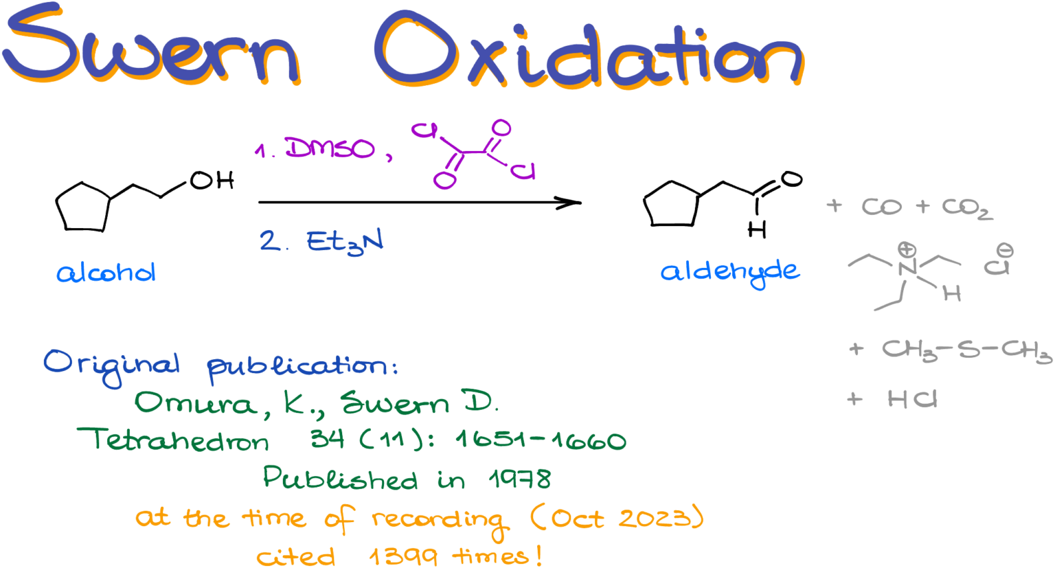 Swern Oxidation — Organic Chemistry Tutor