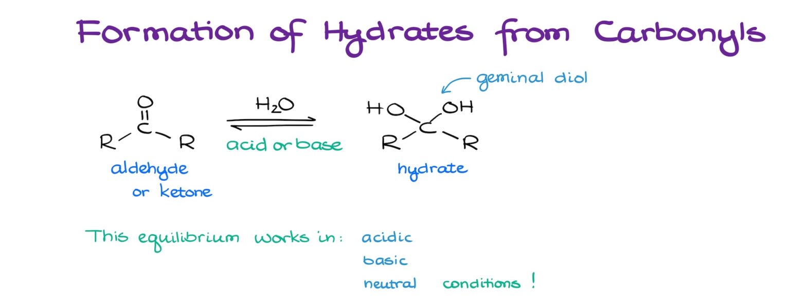 Formation of Hydrates from Aldehydes and Ketones — Organic Chemistry Tutor