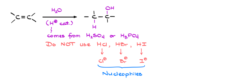 Hydration of Alkenes — Organic Chemistry Tutor