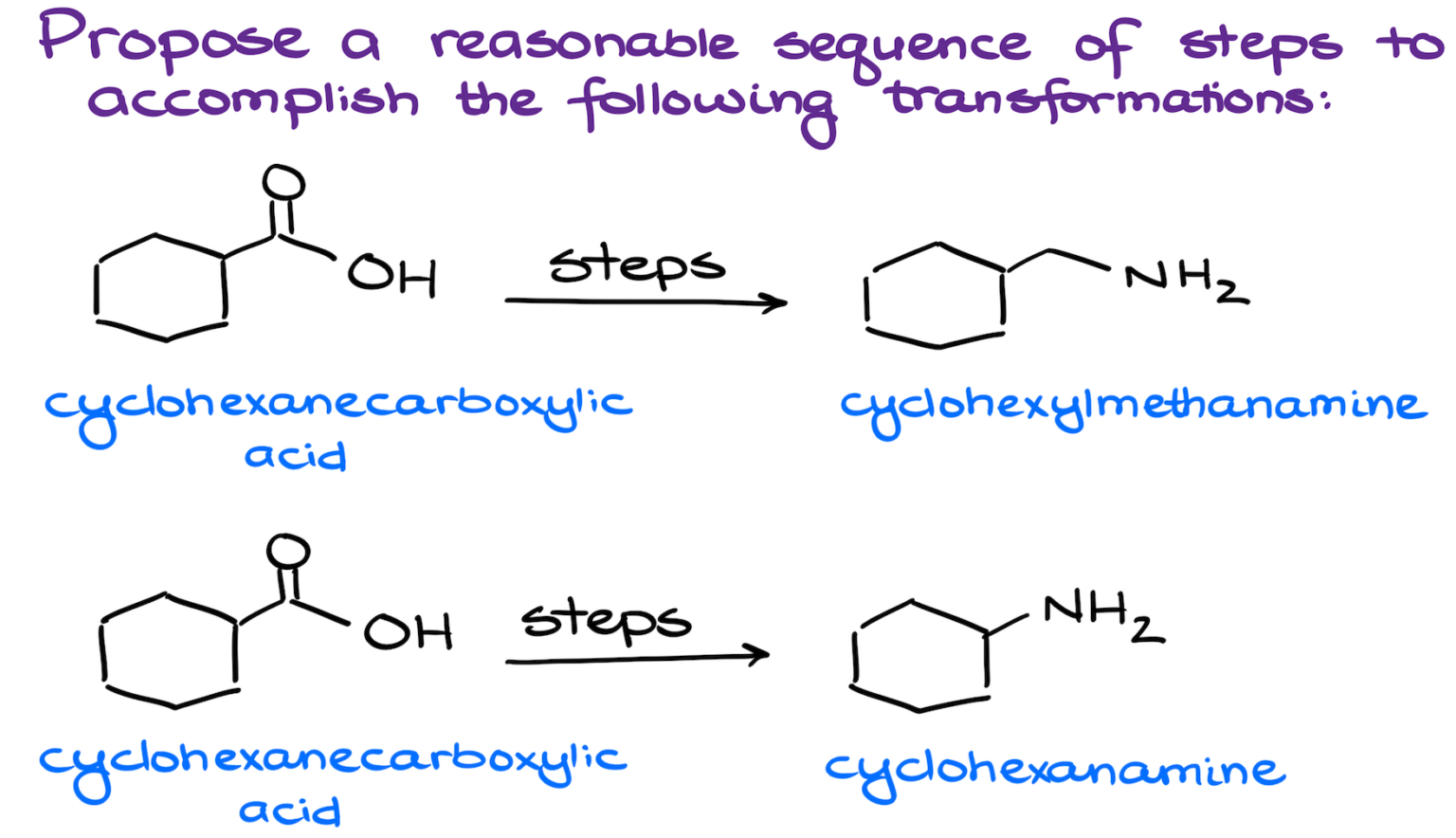17. Synthesis of Primary Amines from Carboxylic Acids — Organic Chemistry Tutor