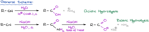 Hydrolysis of Nitriles — Organic Chemistry Tutor