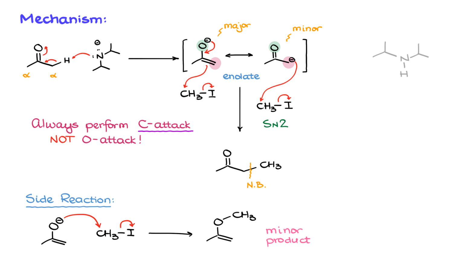 Alkylation of Enolates — Organic Chemistry Tutor